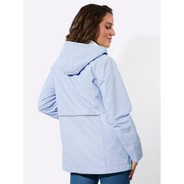 Casual Looks Damen Langjacke, blau, Gr. 50, unifarben, 100% Polyester, Jacken