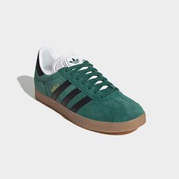Herren Sneaker "GAZELLE", adidas originals, Gr. 46collegiate gr&uuml;n, core schwarz, cloud wei&szlig;, Leder, Synthetik, Schuhe