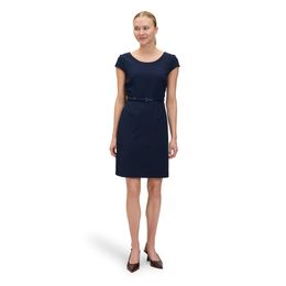 BETTY & CO BETTY & CO Damen Etuikleid "Damen mit G&uuml;rtel", blau, Gr. 44, Obermaterial: 59% Polyester, 37% Viskose, 4% Elasthan. Futter: 100% Polyester, Kleider,
