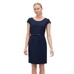 BETTY & CO BETTY & CO Damen Etuikleid "Damen mit Gürtel", blau, Gr. 44, Obermaterial: 59% Polyester, 37% Viskose, 4% Elasthan; Futter: 100% Polyester, Kleider,