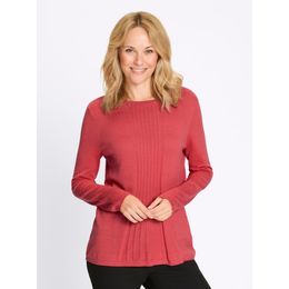 Classic Basics Damen Strickpullover "Pullover", rot, Gr. 44, unifarben, 100% Baumwolle, Pullover