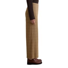 Marc O'Polo MARC O'POLO Damen Chinohose "aus softem Flanell"schwarz beige, Gr. 40, gemustert, Obermaterial: 63% Polyester, 34% Viskose, 3% Elasthan, Hosen