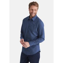 Stooker Men Herren Langarmhemd "HUGH Hemd Langarm Regular Fit"blau rainbow, Gr. M, Web, 60% Baumwolle, 40% Polyester, Hemden, Langarm Hemd Regular