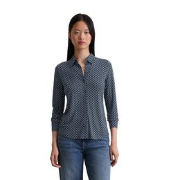 Marc O'Polo MARC O'POLO Damen Blusenshirt "aus LENZING ECOVERO "dunkelblau, Gr. M, unifarben, Obermaterial: 95% Viskose, 5% Elasthan, Shirts