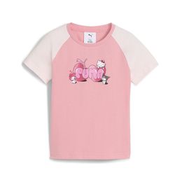 Puma M&auml;dchen T-Shirt "Puma x HELLO KITTY AND FRIENDS Slim T-Shirt M&auml;dchen"pinkscape pink, Gr. 110, bedruckt, Obermaterial: 100% Baumwolle; Rippe: 71%