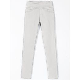 Casual Looks Damen Schlupfhosewei&szlig;, Gr. 19, unifarben, 65% Baumwolle, 33% Polyester, 2% Elasthan, Hosen