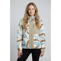 Fleecejacke Icepeak "ADDIAS", Damen, Gr. 3XL, natural wei&szlig;, Obermaterial: 100% Polyester, Jacken Fleecejacke