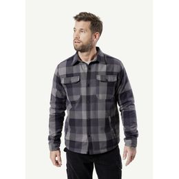 Herren Flanellhemd "JORIS Karohemd Overshirt"anthra check, Gr. XL, HERO by John Medoox, Flanell, 65% Polyester, 35% Viskose, Hemden, Regular Fit