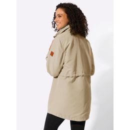 Casual Looks Damen Parkabeige, Gr. 46, unifarben, 100% Polyester, Jacken