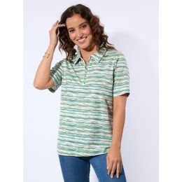 Casual Looks Damen Poloshirt "Poloshirt", bunt, Gr. 48, gemustert, 50% Baumwolle, 50% Modal, Shirts