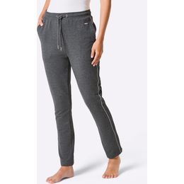 feel good Damen Jogginghose, Gr. 18anthrazit, meliert, wei&szlig;, 60% Baumwolle, 40% Polyester, unifarben, Hosen