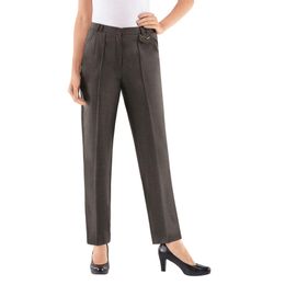 CLASSIC Damen Webhose, braun, Gr. 255, meliert, unifarben, 96% Schurwolle, 4% Elasthan, Hosen