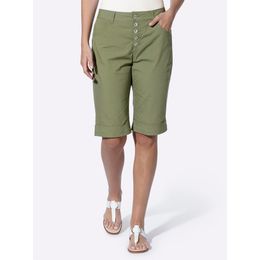 Webhose Heine, Damen, Gr. 34, Normalgr&ouml;&szlig;en, khaki, 97% Baumwolle, 3% Elasthan, unifarben, Hosen