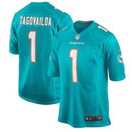 Nike Herren Footballtrikot "Nike Trikot Miami Dolphins NFL Home Game Jersey Tagovailoa 1", gr&uuml;n, Gr. S, 100% Polyester, Trikots