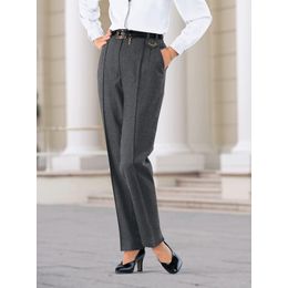 CLASSIC Damen Webhose, grau, Gr. 195, meliert, unifarben, 96% Schurwolle, 4% Elasthan, Hosen