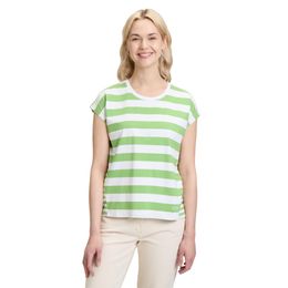 Betty Barclay Damen Kurzarmshirt "Damen mit Streifen", grün, Gr. 36, Jersey, Obermaterial: 95% Baumwolle, 5% Elasthan, Shirts, Materialmix