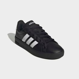 Mädchen Sneaker "GRAND COURT 3.0 KINDER UND TEENS", adidas Sportswear, Gr. 40cloud weiß, core schwarz, core schwarz, Synthetik, Textil, Schuhe