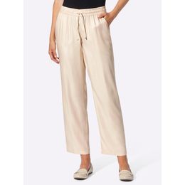 Schlupfhose Classic Basics, Damen, Gr. 19, Kurzgr&ouml;&szlig;en, sand, 100% Viskose, unifarben, Hosen Schlupfhose