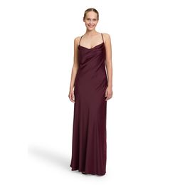 Vera Mont Damen Abendkleid "Damen mit Wasserfallausschnitt", rot, Gr. 38, Obermaterial: 97% Polyester, 3% Elasthan; Futter: 100% Polyester, Kleider