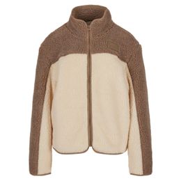 Karl Kani Damen Trainingsjacke "Karl Kani Signature Teddy Trackjacket"vanilla, taupe, Gr. M, mehrfarbig, 100% Polyester, Jacken