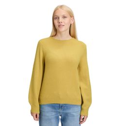Strickpullover Cartoon "Damen mit Rundhalsausschnitt", Damen, Gr. 42, gold (burnished gold), Obermaterial: 60% Polyacryl, 30% Polyamid, 8% Wolle, 2% Elasthan, figurumspielend normal, Rundhals, Pullover Strickpullover