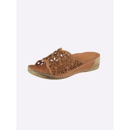 Pantolette Andrea Conti, Damen, Gr. 37, cognac, Glattleder, Schuhe Pantolette