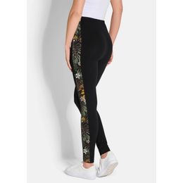 GOLDNER Damen 2-in-1-Hose "Kurzgr&ouml;&szlig;e Schmale Doppelpack-Leggings", schwarz, Gr. 22, Obermaterial: 95% Viskose CV. 5% Elasthan EL., Hosen, Dezenter