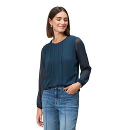 Zero Damen Shirtbluse "Damen mit transparenten &Auml;rmeln"8599, festlich, Gr. 34, durchscheinend, Chiffon, Obermaterial: 100% Polyester, Blusen