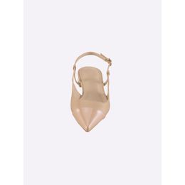 Heine Damen Ballerina, Gr. 36nude, Synthetik, Schuhe