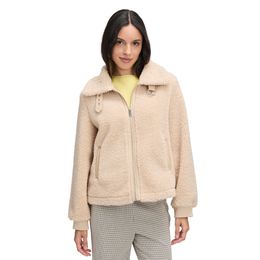 Cartoon Damen Pl&uuml;schjacke "Damen mit Eingrifftaschen"ivory cream, Gr. 34, Obermaterial: 100% Polyester, Jacken