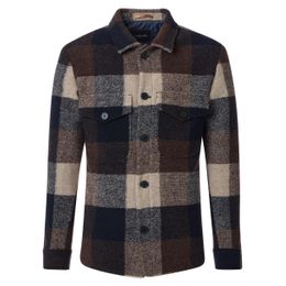 Venti Herren Langarmhemd "Venti Hemdjacke uni", beige, Gr. 48, unifarben, 95% Polyester, 5% Wolle, Hemden