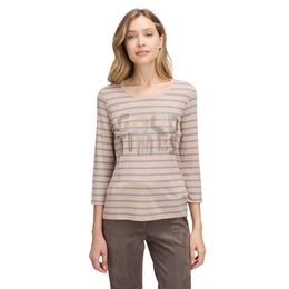 Betty Barclay Damen 3/4-Arm-Shirt "Damen mit Schmucksteinen", beige, Basic, Gr. 36, Jersey, Obermaterial: 95% Viskose, 5% Elasthan, Shirts