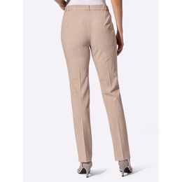 CLASSIC Damen B&uuml;gelfaltenhosesesam, meliert, Gr. 20, meliert, 49% Polyester, 48% Viskose, 3% Elasthan, Hosen