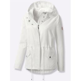 Langjacke Casual Looks, Damen, Gr. 20, wei&szlig;, 100% Polyester, unifarben, Jacken Langjacke