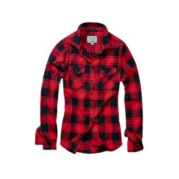 Brandit Damen Langarmhemd "Brandit Damen Amy Flanell Shirt GIRLS"rot, schwarz, Gr. S, 100% Baumwolle, Hemden