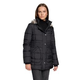 Betty Barclay Damen Outdoorjacke "Damen mit abnehmbarer Kapuze", schwarz, Gr. 44, Obermaterial: 88% Polyester, 12% Polyamid; Futter: 100% Polyester;