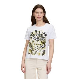 Betty Barclay Damen Kurzarmshirt "Damen mit Aufdruck", wei&szlig;, Gr. 40, Jersey, Obermaterial: 92% Baumwolle, 8% Elasthan, Shirts, Pailletten