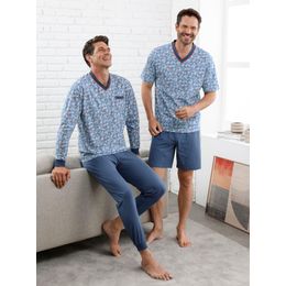 King&acute;S Club Shorty KINGS CLUB, Herren, Gr. 64/66, jeansblau, 100% Baumwolle, Homewear-Sets Shorty