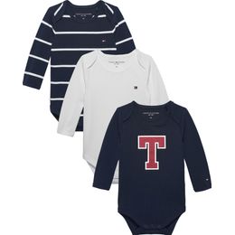 Tommy Hilfiger M&auml;dchen Erstausstattungspaket "3 PACK BODY L/S GIFTBOX", blau, Gr. 86, unifarben, Jersey, Obermaterial: 93% Baumwolle, 7% Elasthan,