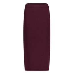 Betty Barclay Damen Maxirock "Damen mit Seitenschlitzen"schwarz aubergine, Gr. 40, Strick, Obermaterial: 55% Viskose, 30% Polyester, 15% Polyamid,