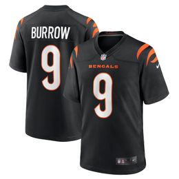Nike Herren Footballtrikot "Nike Trikot Cincinnati Bengals NFL Home Game Jersey Burrow 9", schwarz, Gr. XXL, 100% Polyester, Trikots
