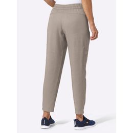 Casual Looks Damen Schlupfhose, beige, Gr. 48, unifarben, 100% Lyocell, Hosen