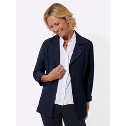 Shirtjacke CLASSIC "Shirtjacke", Damen, Gr. 38, blau (marine), 95% Polyester, 5% Elasthan, unifarben, Shirts Shirtjacke