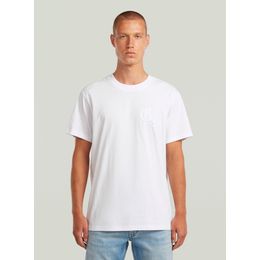 G-Star Raw T-Shirt G-STAR "Flock Back Loose T-Shirt", Damen, Gr. XL, weiß, Obermaterial: 100% Baumwolle, Shirts T-Shirt
