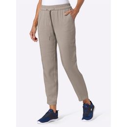 Casual Looks Damen Schlupfhose, beige, Gr. 38, unifarben, 100% Lyocell, Hosen