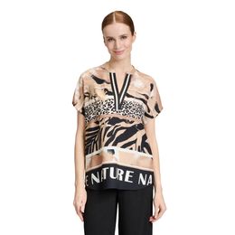 Betty Barclay Damen Longbluse "Damen mit Stehkragen", beige, Gr. 38, Obermaterial: 100% Viskose, Blusen