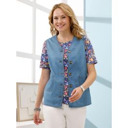 Classic Basics Damen Jeanswesteblau, bleached, Gr. 38, unifarben, 100% Baumwolle, Westen