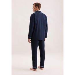 Seidensticker Herren Schlafhose, Gr. 52, blau, 100% Baumwolle, unifarben, Hosen