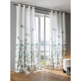 Gardine HEINE HOME, B:135cm H:175cmsalbei, wei&szlig;, Polyester, Gardinen