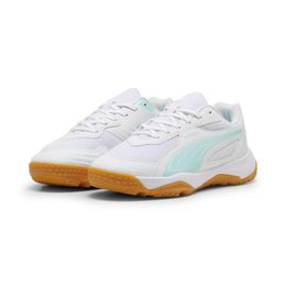 Puma Kinder Sneaker "Solarflash III Hallensportschuhe Jugendliche", Gr. 38, weiß, Obermaterial: Textil, Synthetik; Futter: Textil; Innensohle: